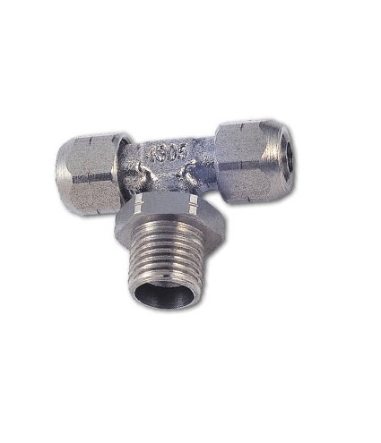BSPT CONICAL SWIVEL MALE CENTRAL T FITTING, STAINLESS STEEL AISI316L ...